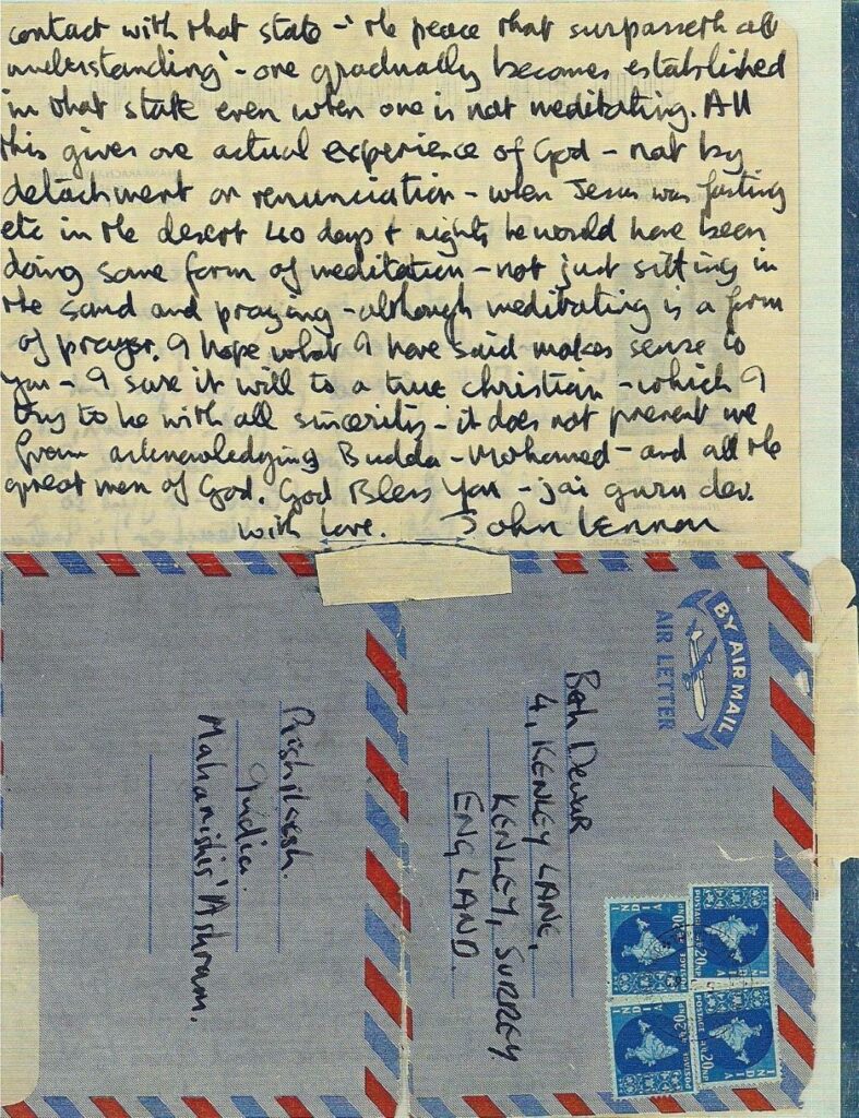 SI30. A Rare Important And Revealing John Lennon Handwritten Letter ...